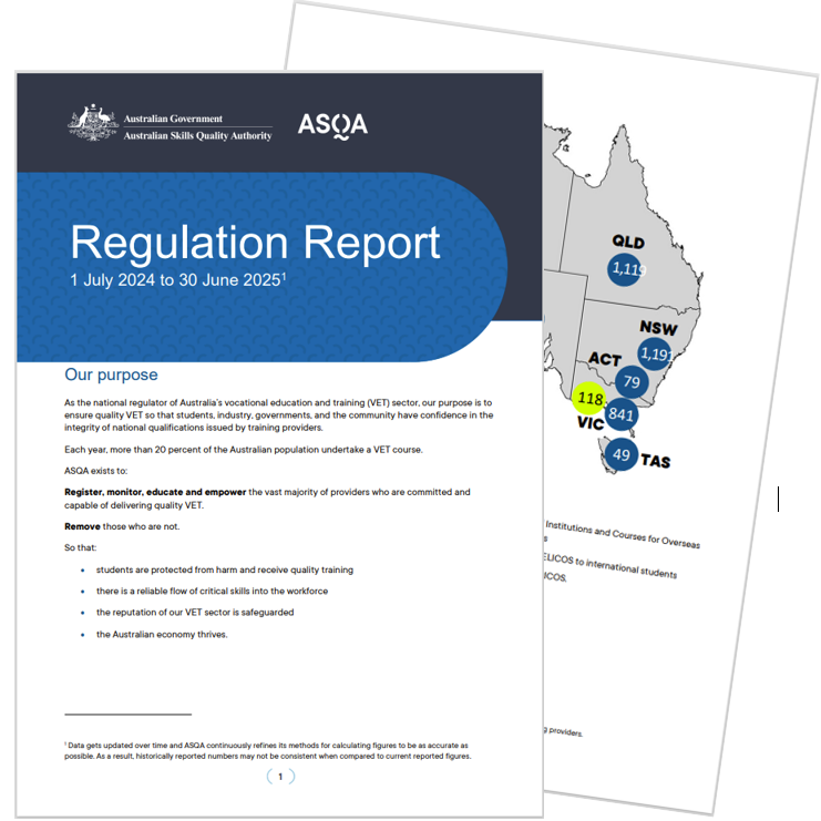 Regulation reporting | Australian Skills Quality Authority (ASQA)